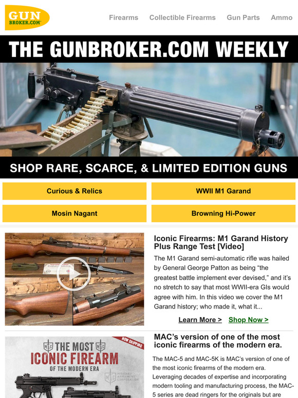 GunBroker: Best Collectible Guns: M1 Garand, Mosin Nagant, Browning ...