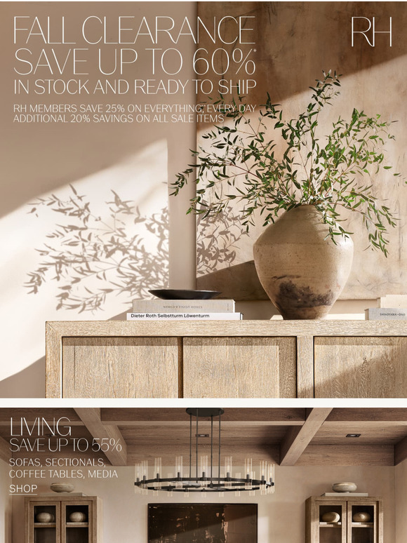 Restoration Hardware Email Newsletters: Shop Sales, Discounts, and ...