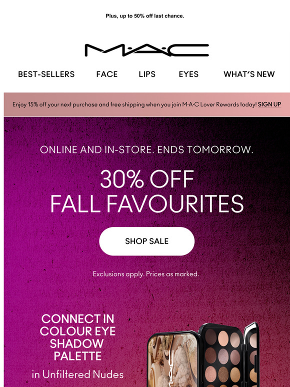 MAC Email Newsletters: Shop Sales, Discounts, and Coupon Codes