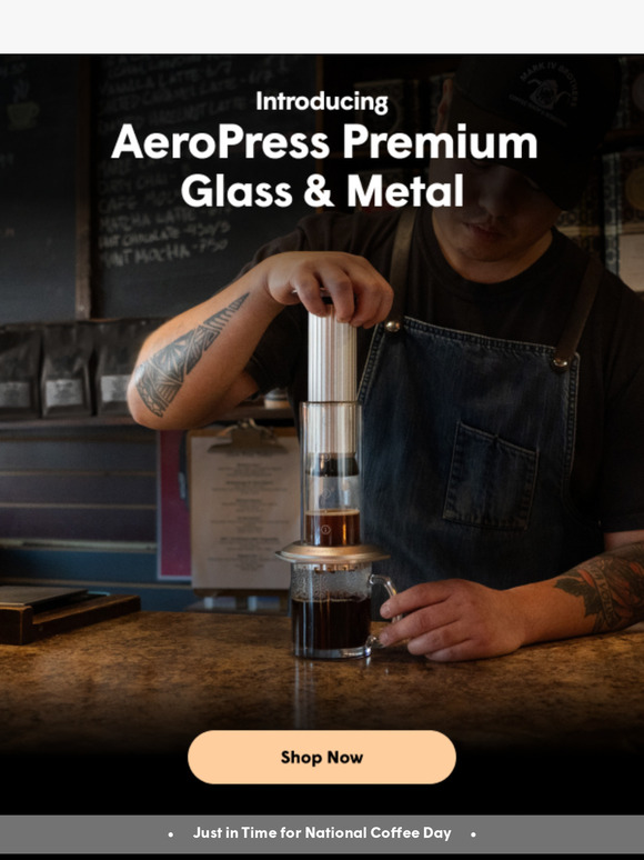 Aeropress: NEW AeroPress Premium Glass & Metal ☕ | Milled