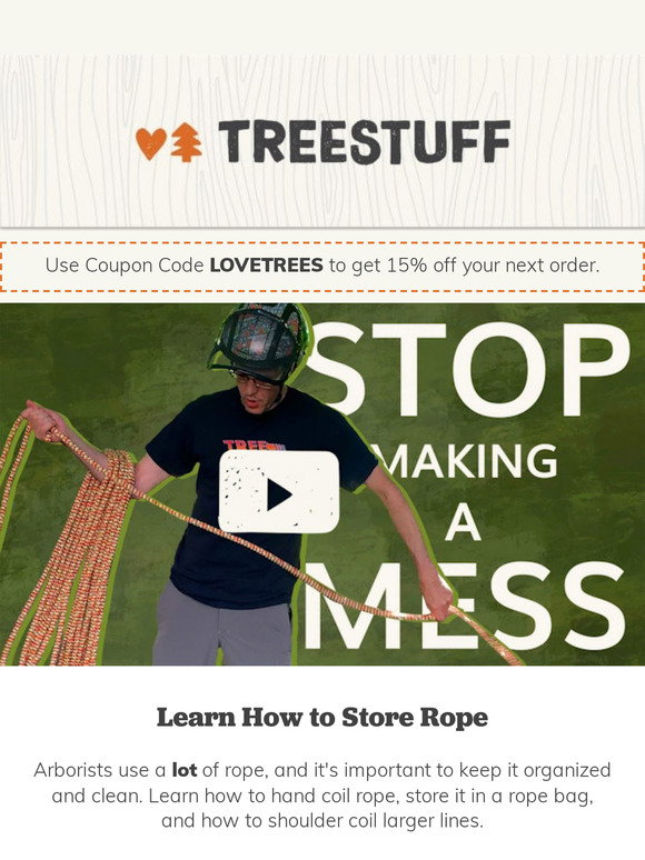 TreeStuff: How to Store Arborist Rope - No Tangles, No Mess | Milled