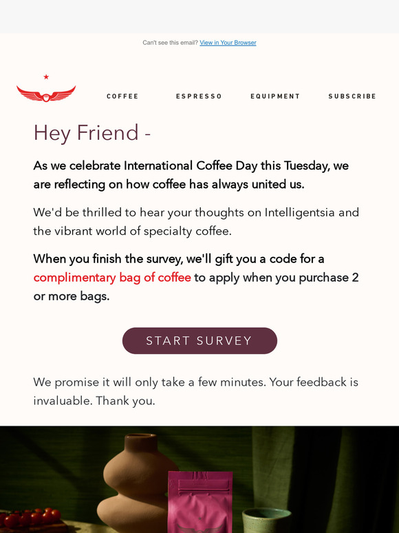 Intelligentsia Coffee: Hey friend, free coffee for your thoughts this ...