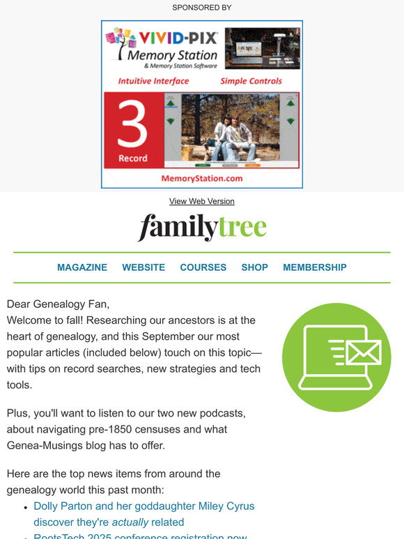 Family Tree Magazine: Your Monthly Genealogy Article Digest: September ...