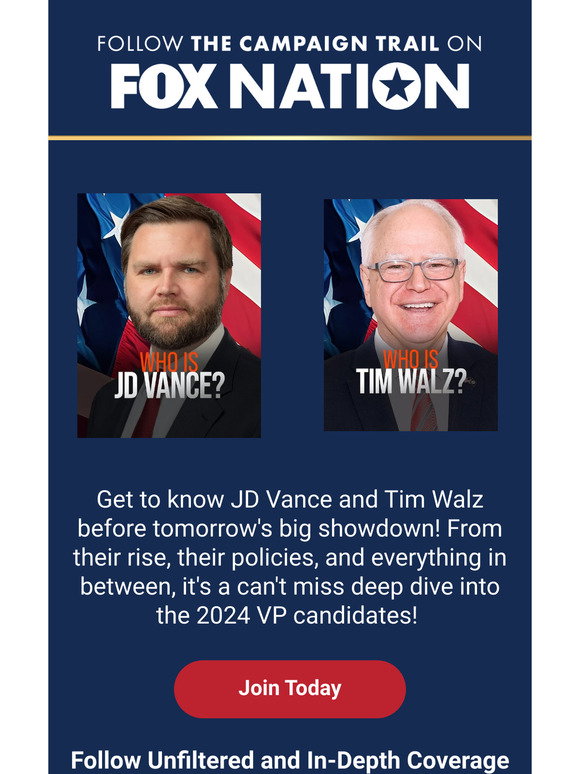 Fox News: Get to Know the REAL JD Vance and Tim Walz BEFORE Tomorrow's ...