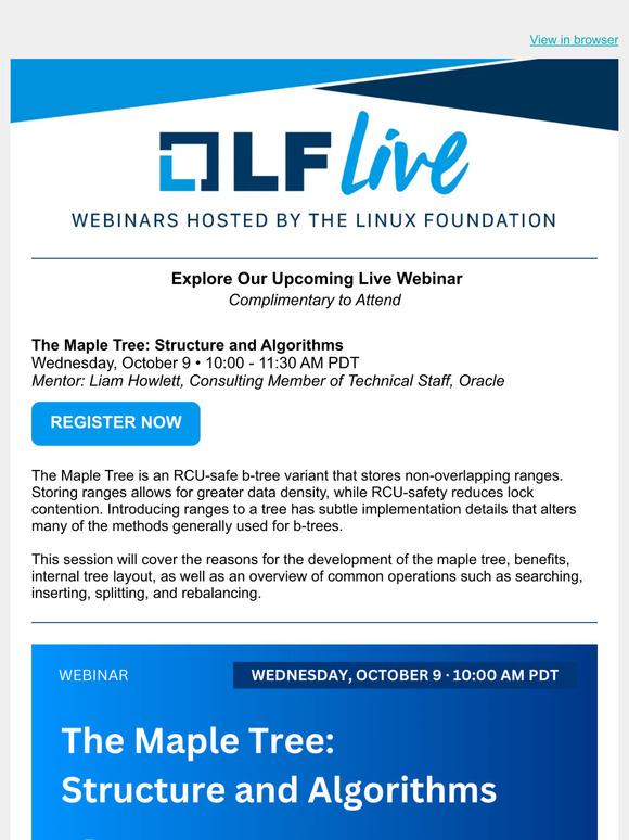 The Linux Foundation: The Maple Tree: Structure and Algorithms - Free Mentorship Webinar! | Milled