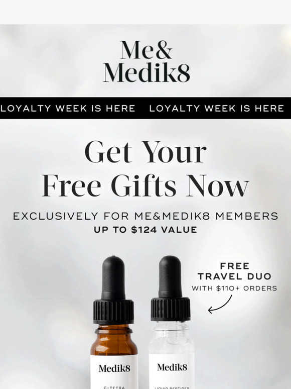 Medik8: 4 FREE Products* Loyalty Week Is HERE! | Milled