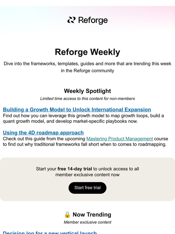 Reforge: Building a growth model to unlock international expansion | Milled