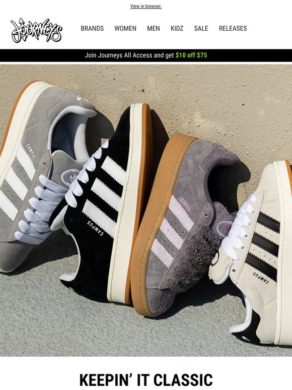 Journeys Email Newsletters: Shop Sales, Discounts, and Coupon Codes