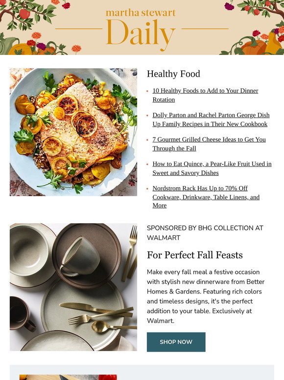 Martha Stewart: 10 Healthy Foods to Add to Your Dinner Rotation | Milled