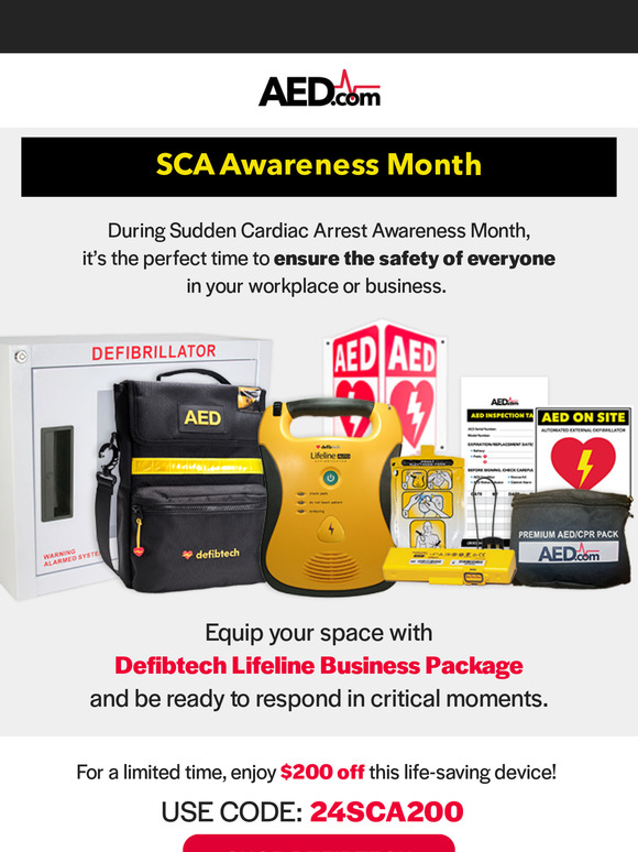 AED.com: $200 off life-saving devices for SCA Awareness Month | Milled
