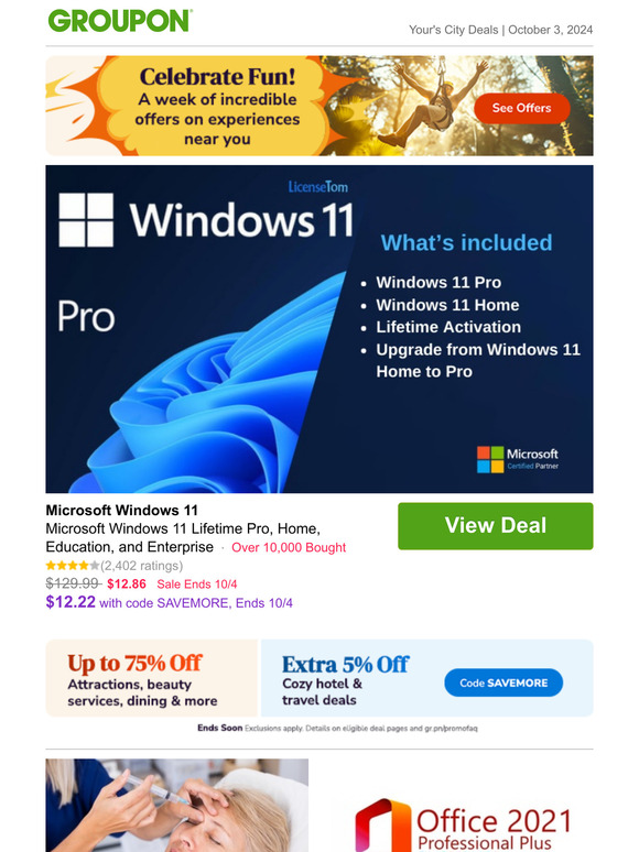 Groupon: Microsoft Windows 11 | Milled