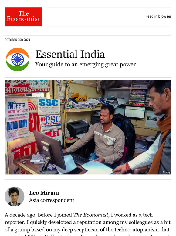 The Economist: Essential India: Can AI change India? | Milled