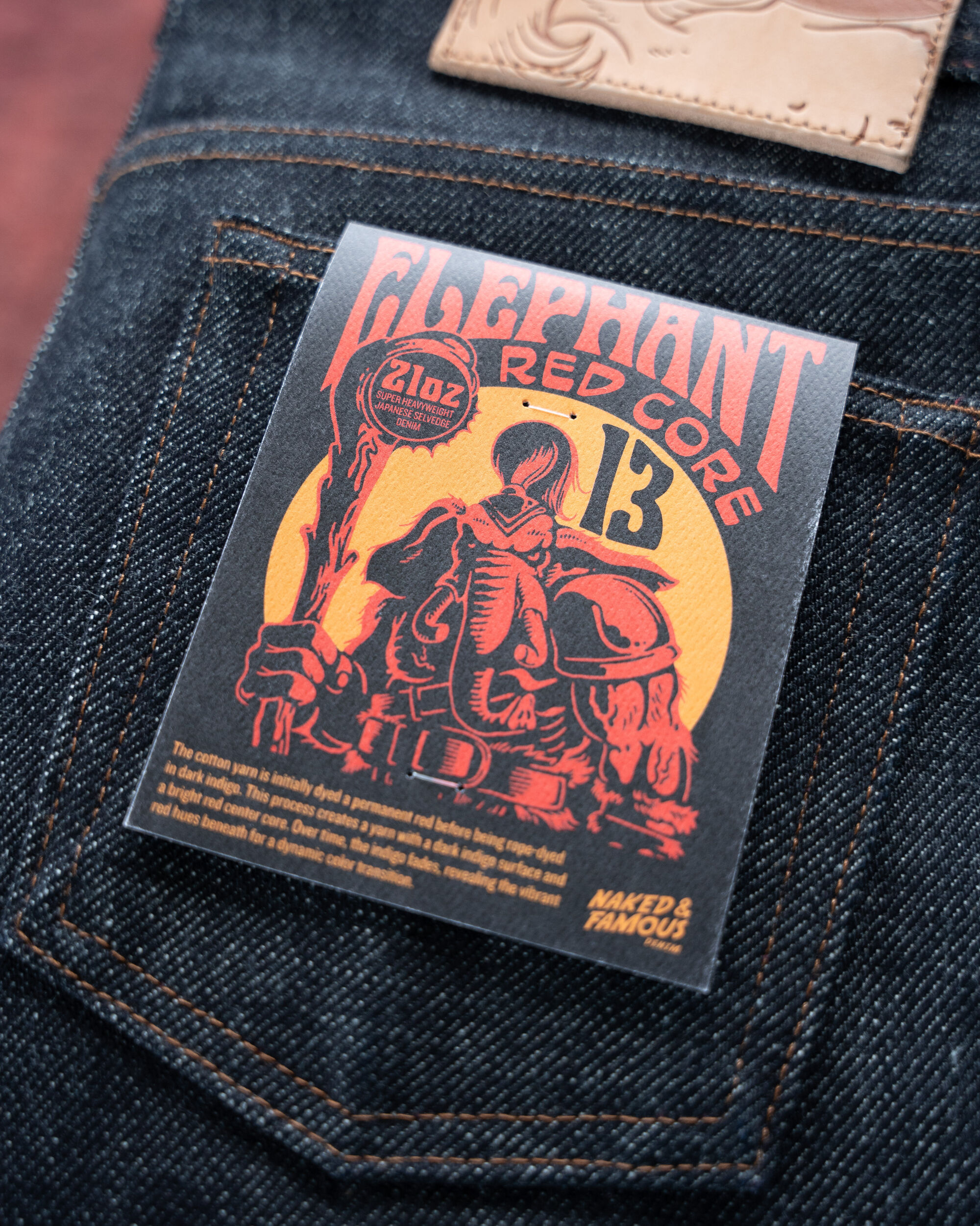 Naked and Famous Denim: 🐘 Available Now: Elephant 13 Red Core + Tonight ...