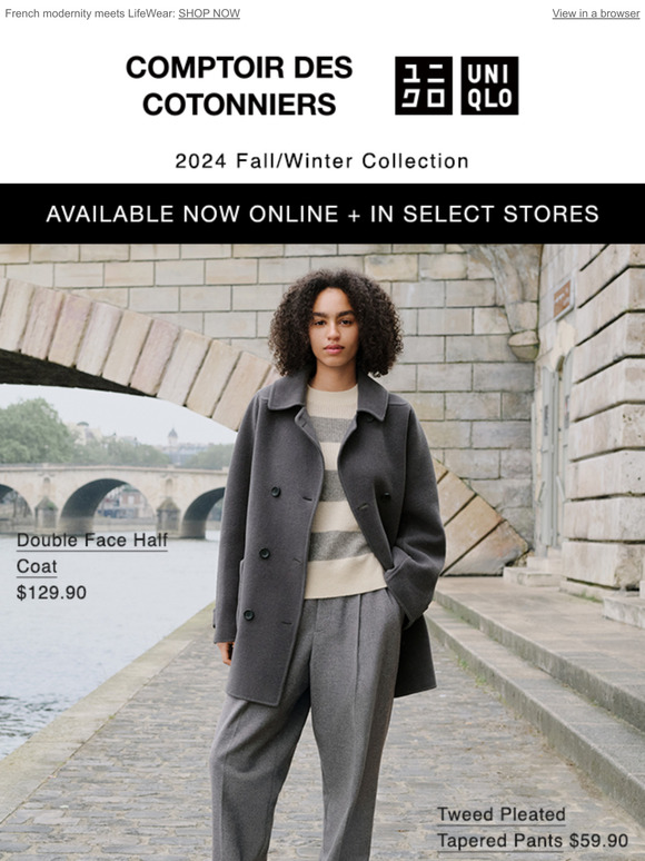 UNIQLO: Here now: UNIQLO and COMPTOIR DES COTONNIERS 2024 Fall/Winter | Milled