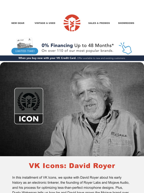 Vintage King Audio: VK Icons: David Royer | Milled
