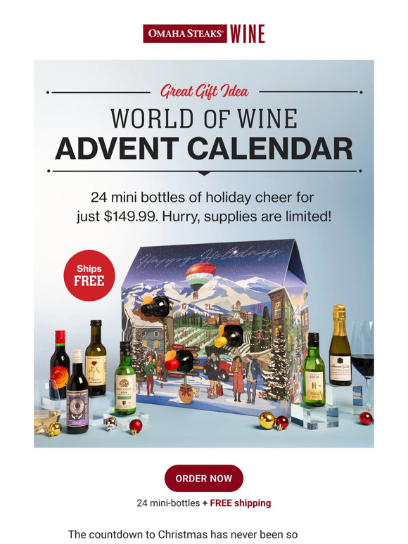 Omaha Steaks: Don't miss out! Wine Advent Calendars are here. | Milled