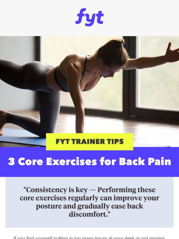 Find Your Trainer: 3 Core Exercises to Help Relieve Back Pain | Milled