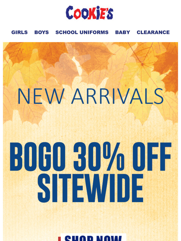 CookiesKids: Unbelievable Fall Finds: BOGO 30% Off for a Limited Time ...