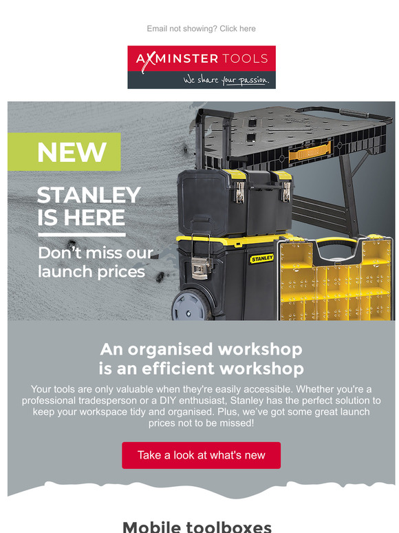 Axminster Tools: Stanley has landed at Axminster Tools | Milled