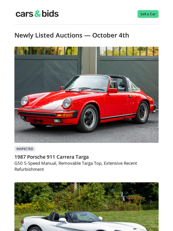 Cars & Bids: Cars & Bids Today | Milled