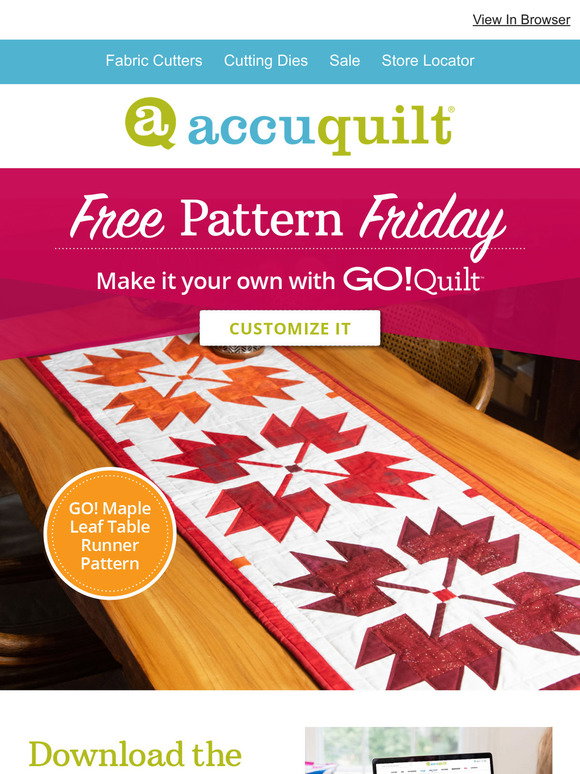 AccuQuilt: FREE Pattern Friday is Here: GO! Maple Leaf Table Runner ...