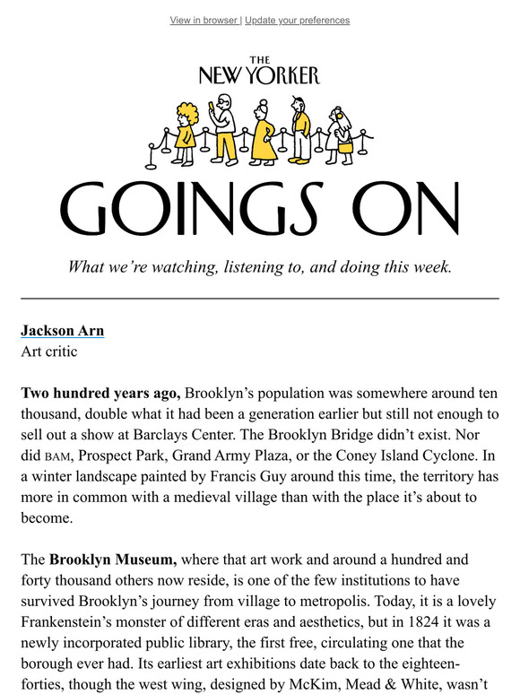 The New Yorker: Jackson Arn on the Brooklyn Museum’s Bicentennial | Milled