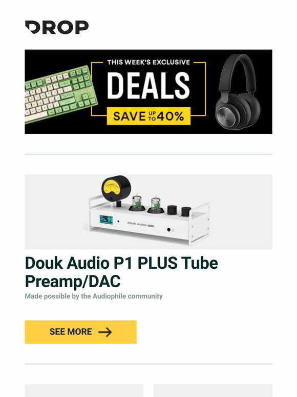 Drop: Douk Audio P1 PLUS Tube Preamp/DAC, MMi Keycaps Retro Gamepad ...