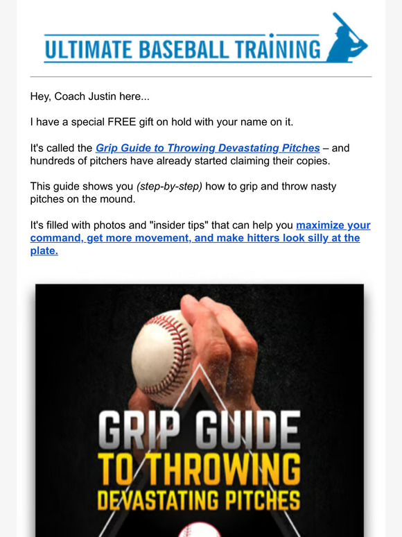 Ultimate Baseball Training: Where do I send your FREE pitching grip ...