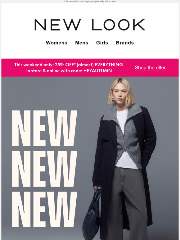 New Look Email Newsletters: Shop Sales, Discounts, and Coupon Codes