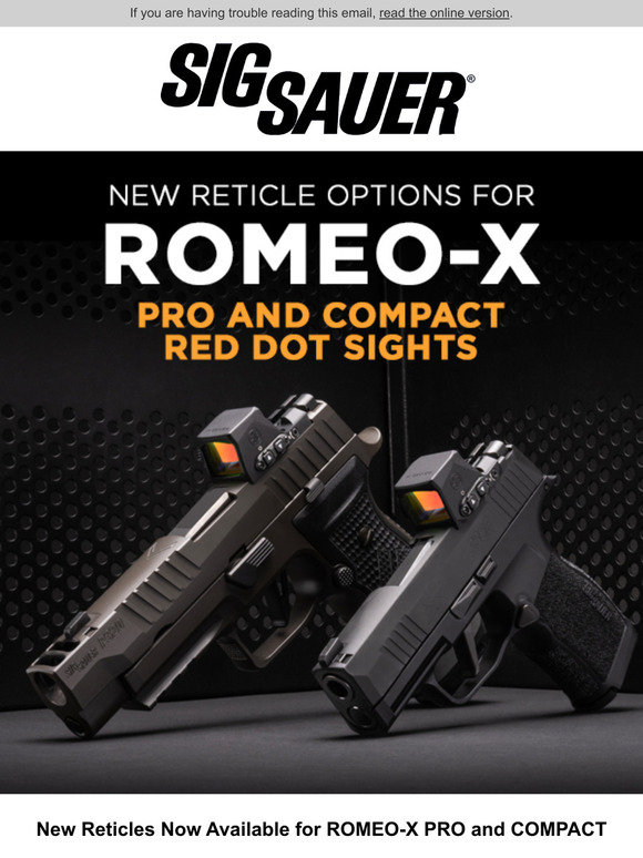 SIG SAUER: NEW Reticle Options for ROMEO-X Pro and Compact | Milled