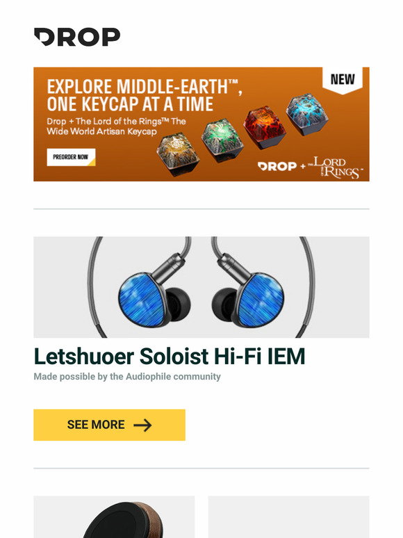 Drop: Letshuoer Soloist Hi-Fi IEM, Binepad Magnetic Wireless Charger ...