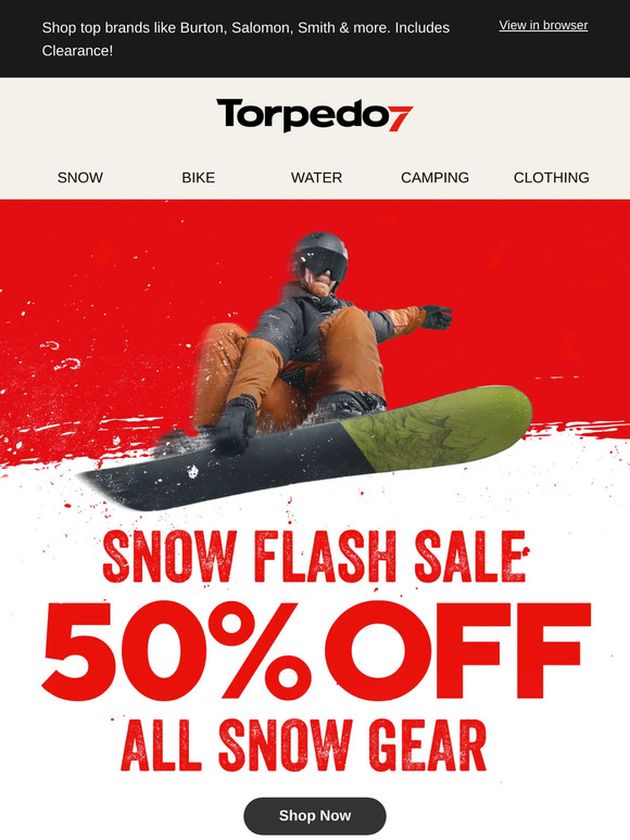 Torpedo7: 50% OFF ALL SNOW GEAR 😲 | Milled