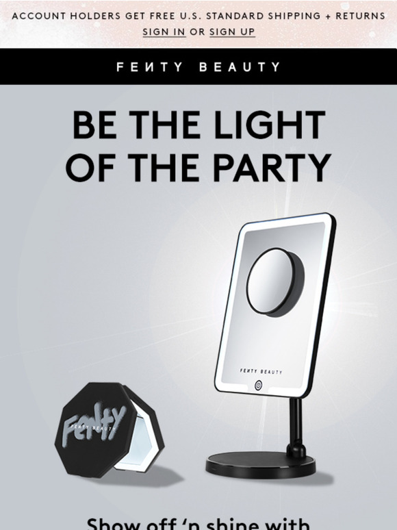 Fenty Beauty: 📣 LED mirrors are *finally* back in stock | Milled