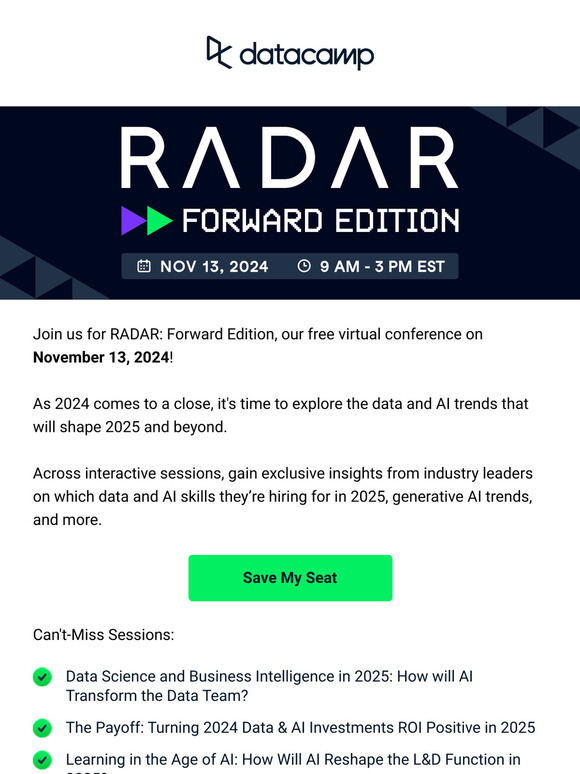 DataCamp: You’re Invited to RADAR: Forward Edition | Milled
