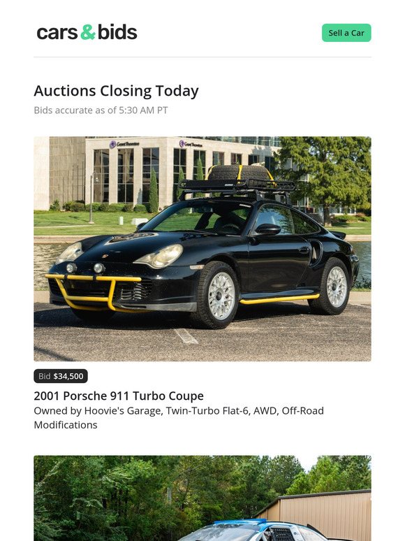 Cars & Bids: Cars & Bids Today | Milled