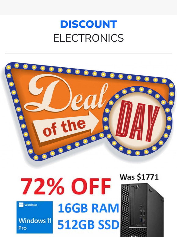 Discount Electronics: Windows 11 Workstation PC - 16GB 512GB AMD R7 GPU ...