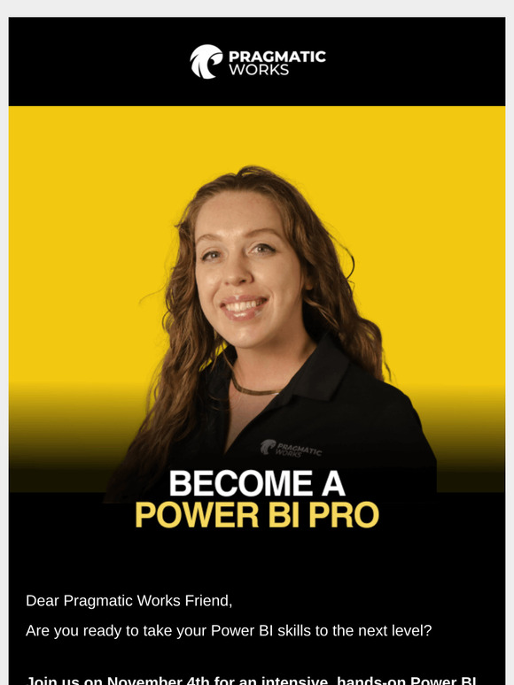 Pragmatic Works: Want to Become a Power BI Pro📊? Spots are almost gone ...