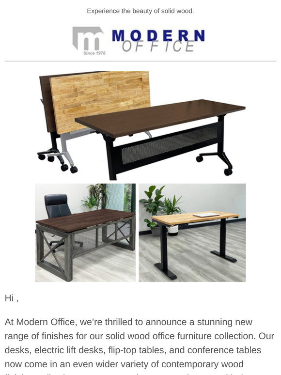 ModernOfficeFurniture.com: Check Out Our New Solid Wood Finishes | Milled