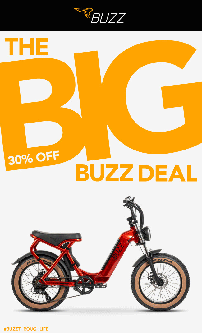 Buzz Bikes: The BIG Buzz Deal is BACK - Save 30% | Milled