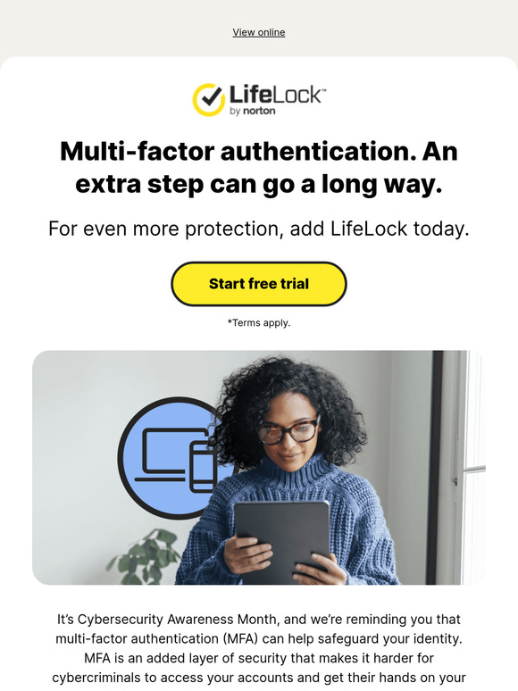 Norton: Identity Tip- Multi-factor authentication. The easy way to add ...