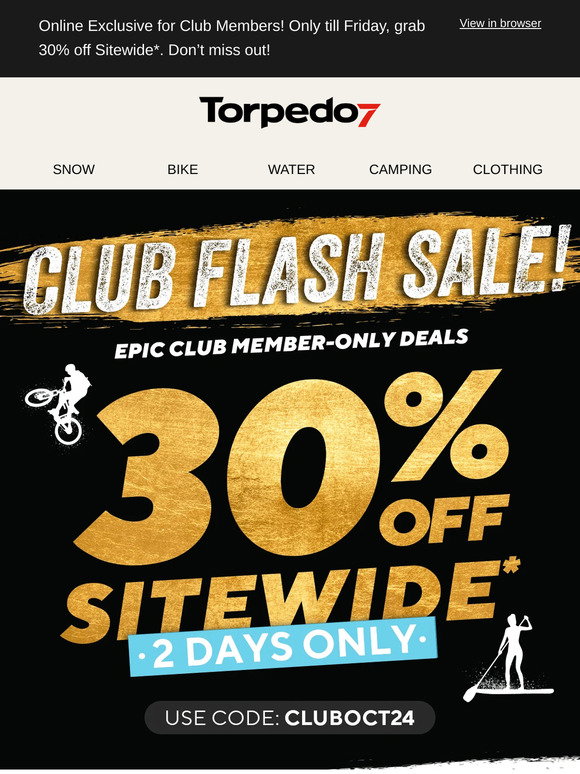 Torpedo7: ON NOW: 30% Off Sitewide* 💥 | Milled
