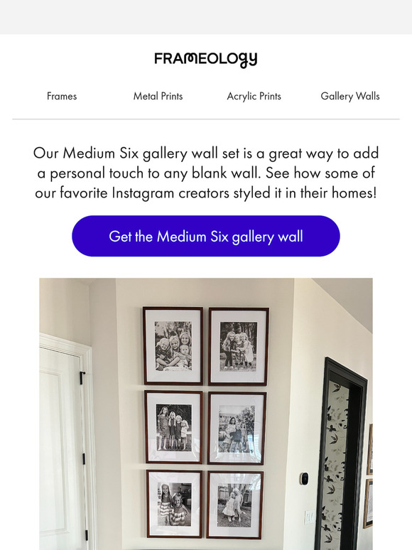 Frameology: How to style the Medium Six gallery wall 🤎 | Milled