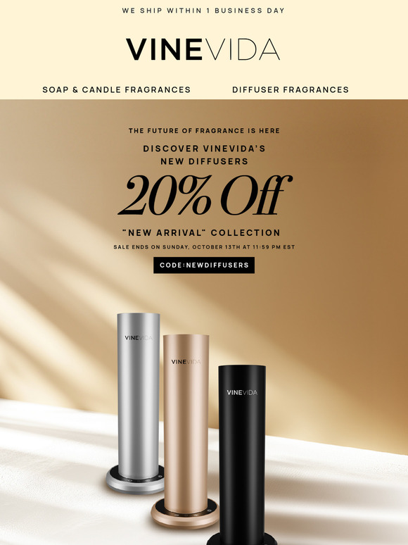 Vinevida: Discover Our New Cold Air Diffusers + 20% OFF! 🤩 | Milled