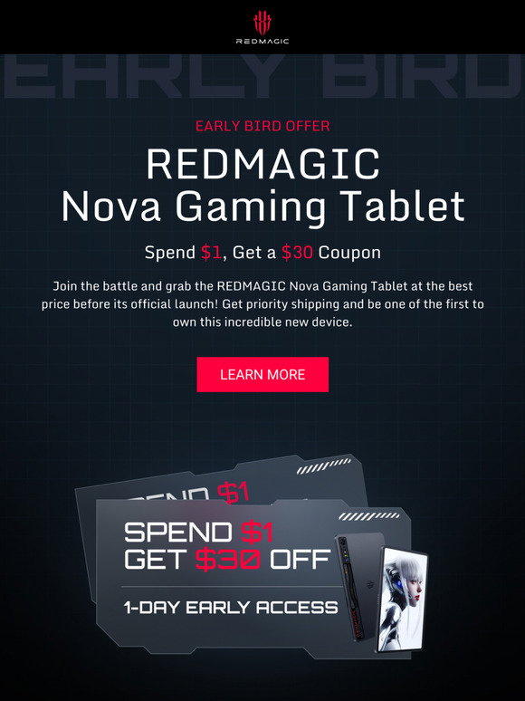 RedMagic: 🔥The REDMAGIC Nova Gaming Tablet Early Bird Offer is Now ...