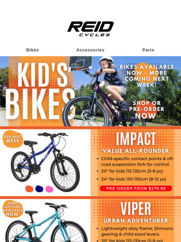 Reid Cycles: KID'S BIKES BACK! 🙌 Pre-Order or Shop Now | Milled