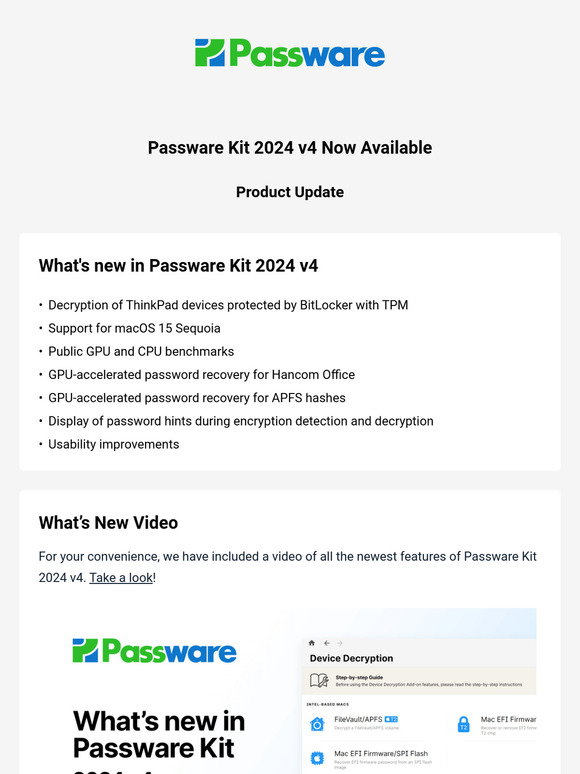 Passware: Passware Newsletter: 💻 Passware Kit 2024 v4 Available | Milled