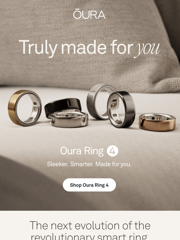 Oura Ring: Oura Ring 4. Innovating on greatness is what we do. | Milled