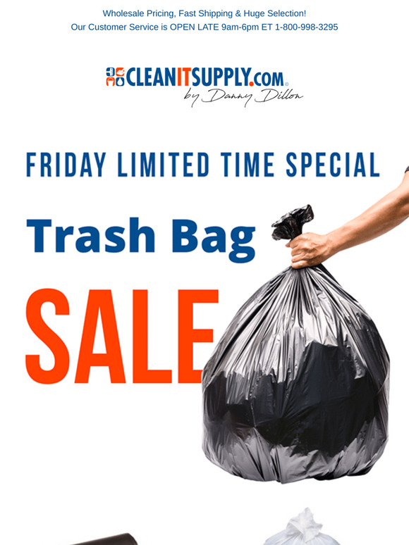CleanItSupply: Friday - Trash Bag SALE - Stock Up! | Milled