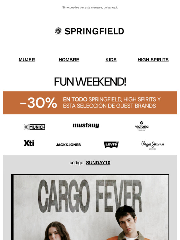Springfield PT: Cargo: pura tendencia | -30% EXCLUSIVO en TODO ...