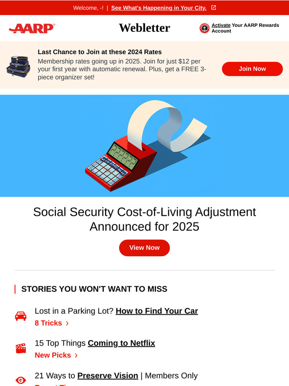 AARP: Social Security Cost-of-Living Adjustment Announced for 2025 | Milled